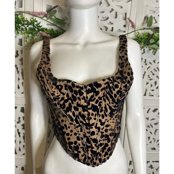 House of CB | Tops | House Of Cb Womens Sexy Jacqueline Leopard Print Devore Corset Size Large ...